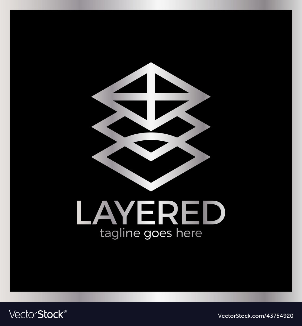Layer app logo Royalty Free Vector Image - VectorStock