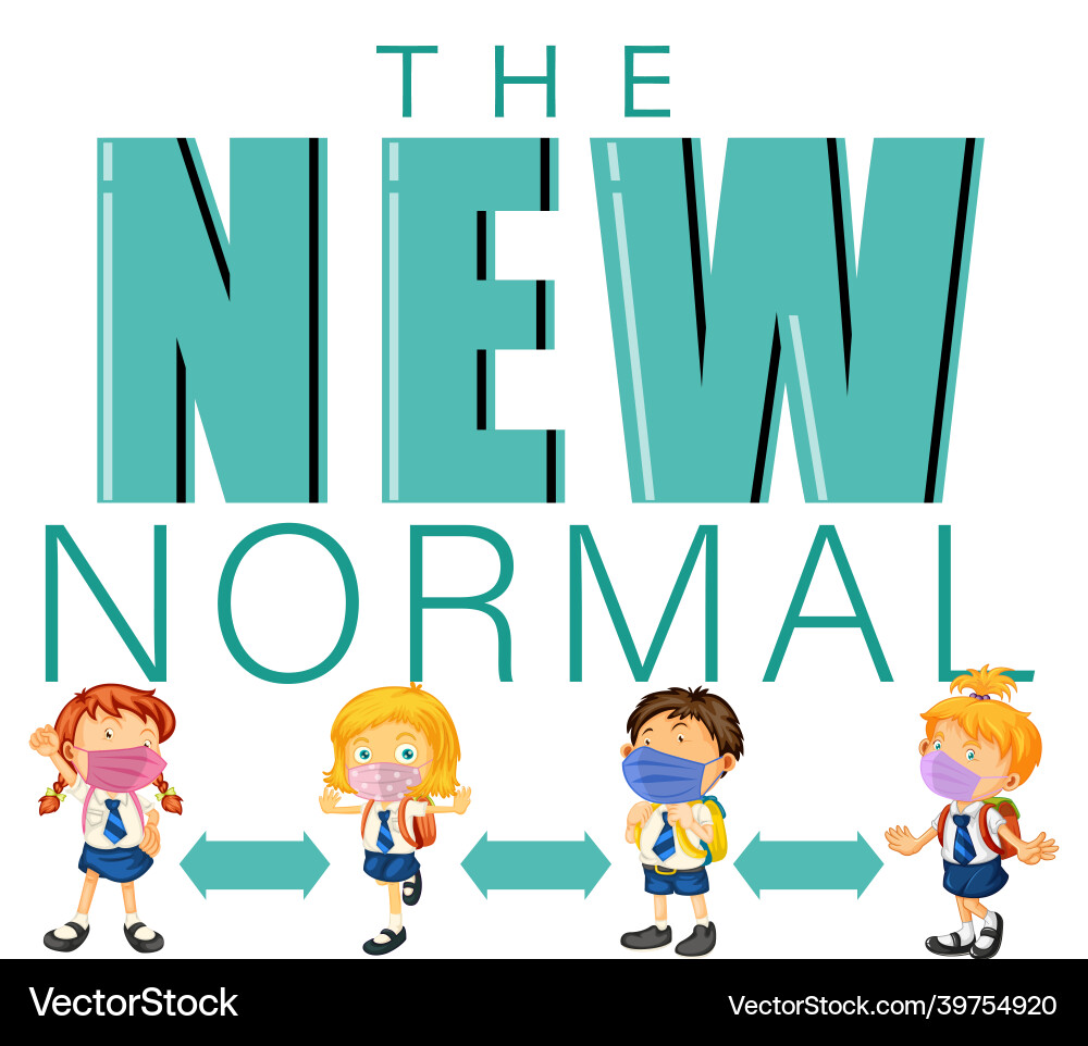 New normal with people keeping social distancing Vector Image