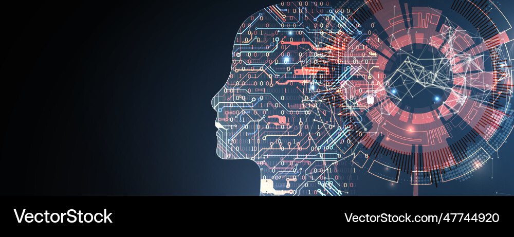 Plexus artificial intelligence concept creative Vector Image