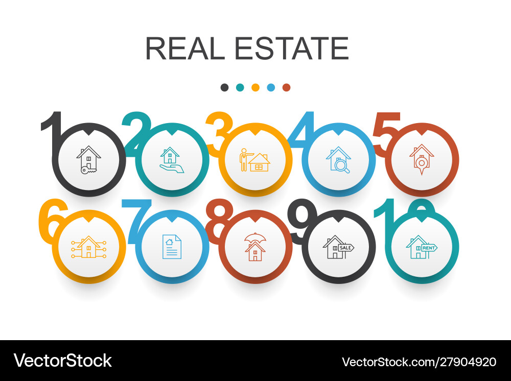 Real estate infographic design templateproperty Vector Image