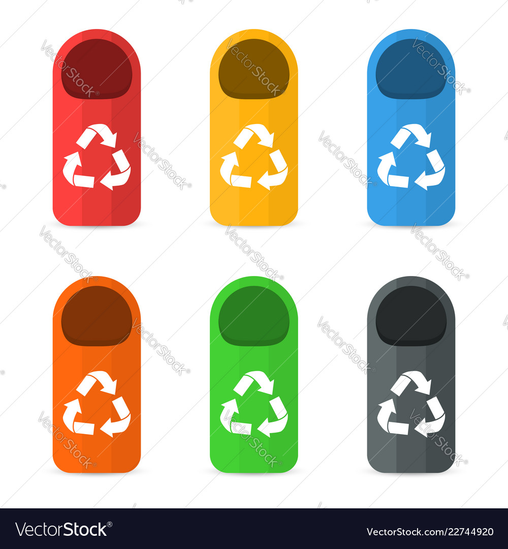 Waste sorting and recycling sorting management Vector Image