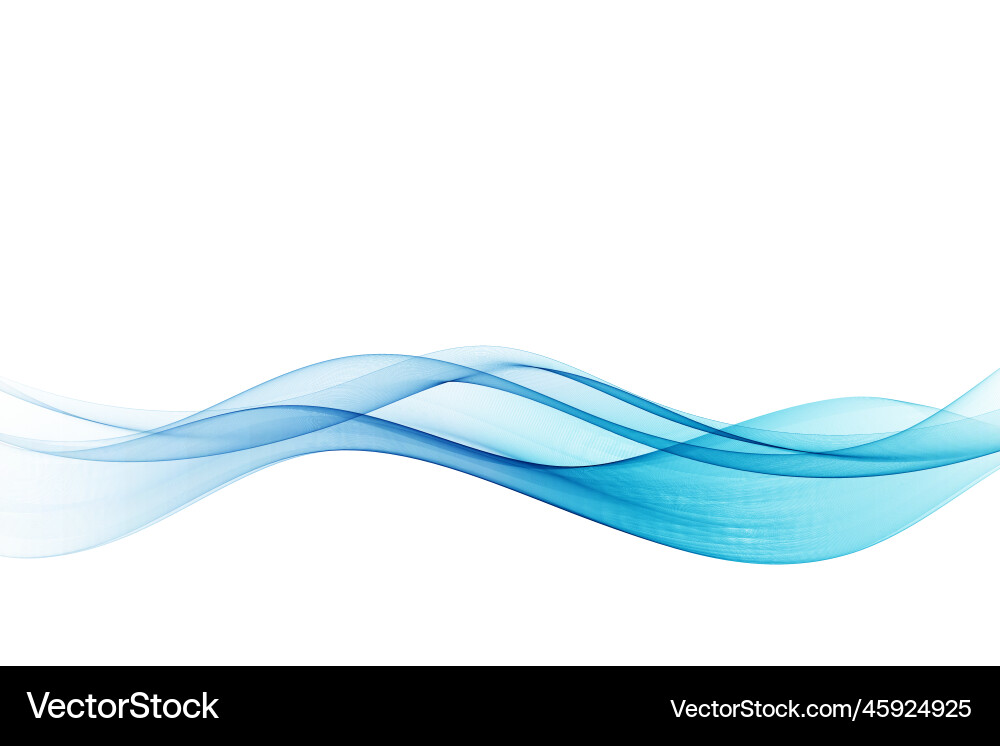 Blue abstract flow of wavy lines on a white Vector Image
