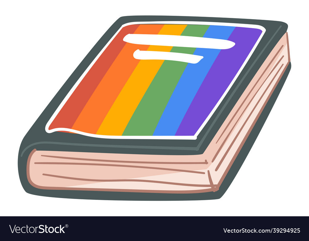 Book with rainbow cover publication with hardcover