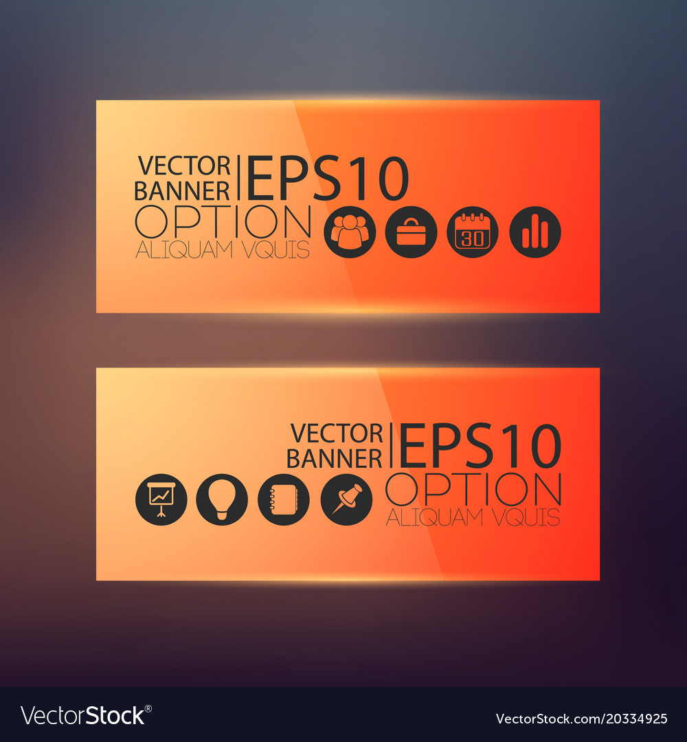 Business web horizontal banners Royalty Free Vector Image