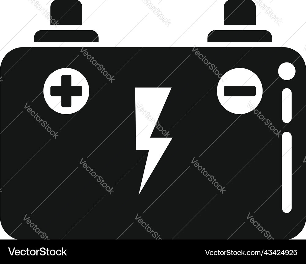 Car battery icon simple money resource Royalty Free Vector