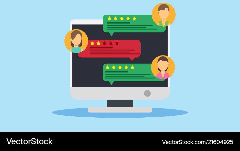 Customer review symbol concept feedback sign Vector Image