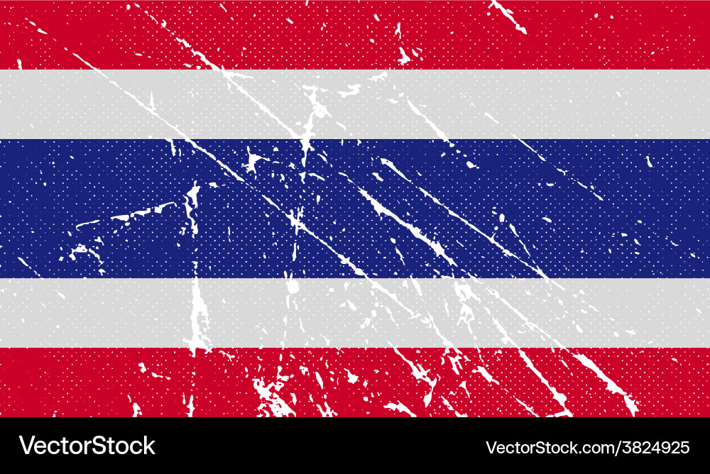 Flag of thailand with old texture Royalty Free Vector Image