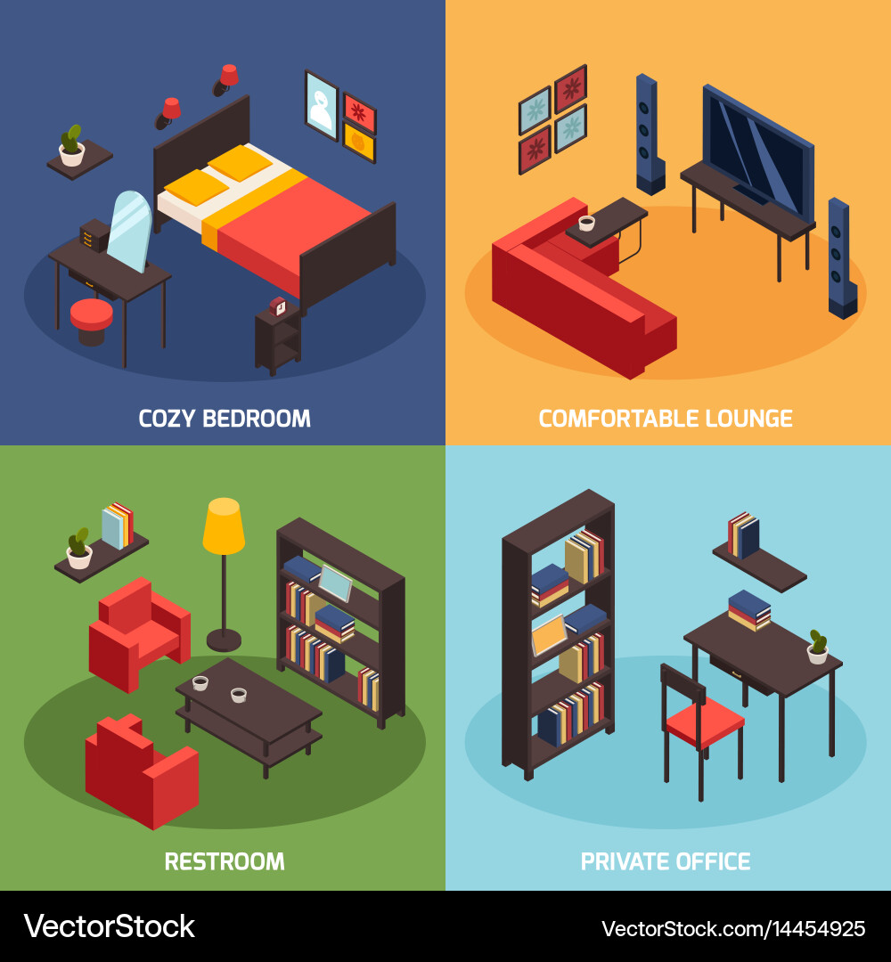 Living room concept icons set Royalty Free Vector Image