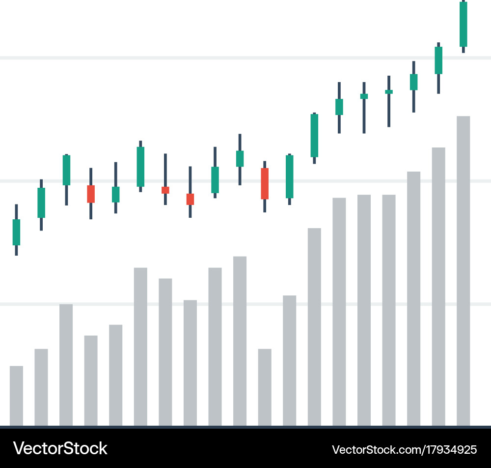 Market trading graph business stocking background Vector Image