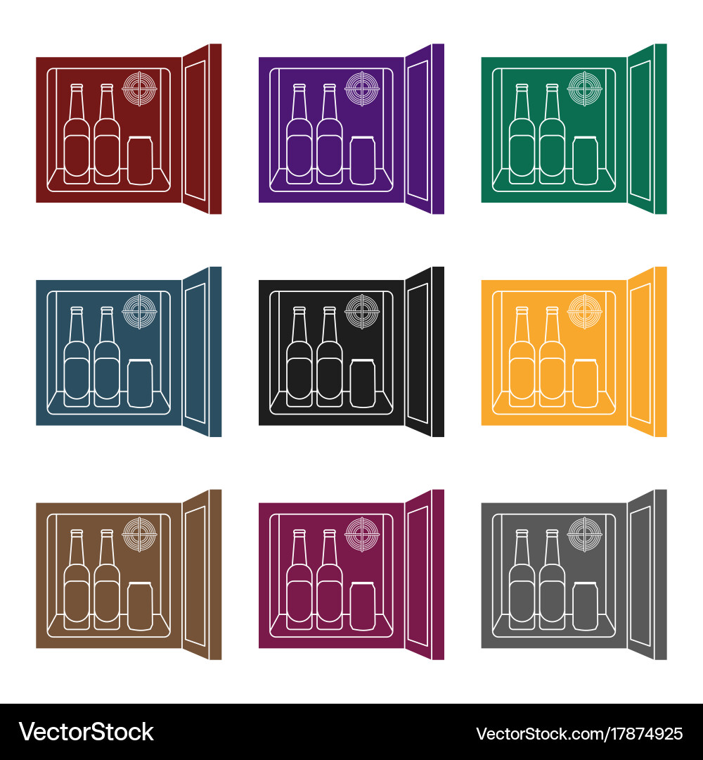 Mini-bar icon in black style isolated on white Vector Image