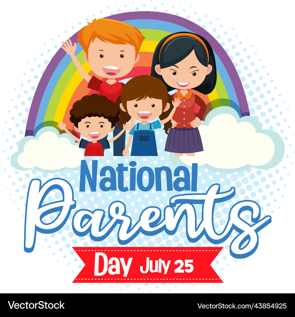 National parents day poster design Royalty Free Vector Image