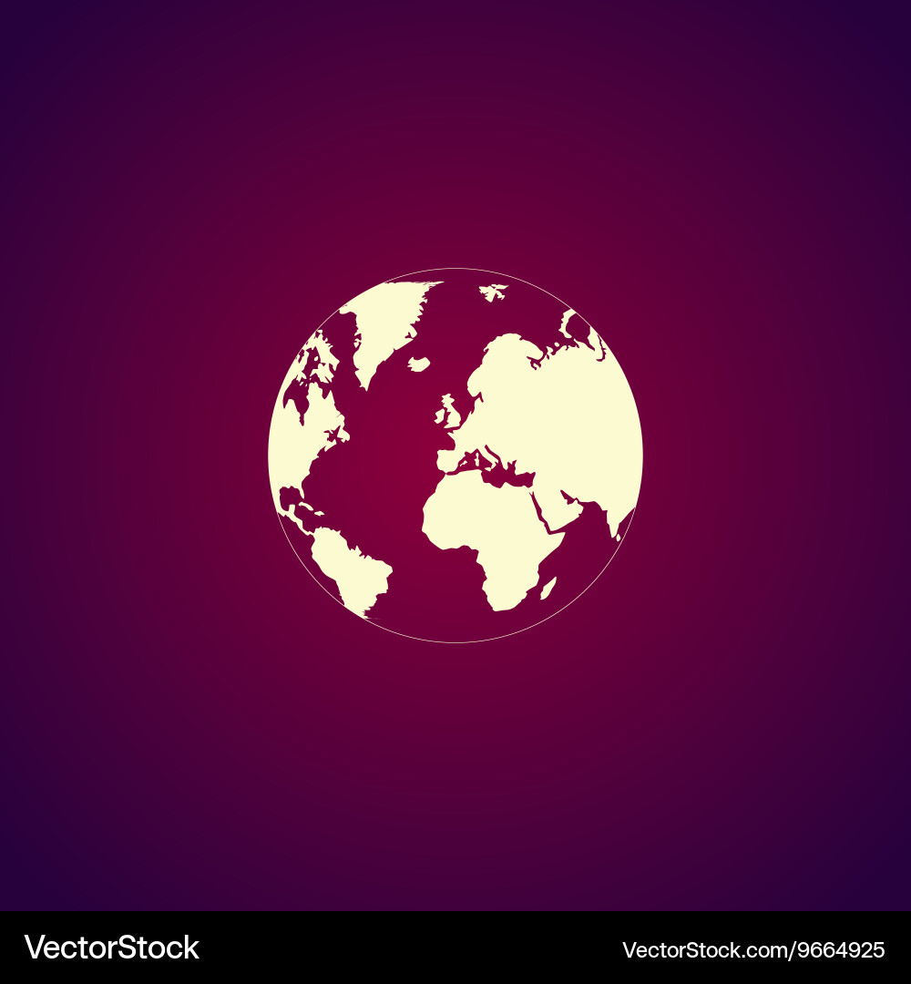 Pictograph of globe Royalty Free Vector Image - VectorStock
