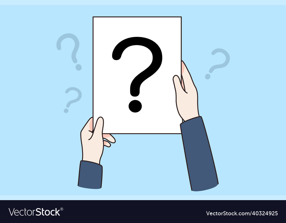 Question doubt and asking concept Royalty Free Vector Image