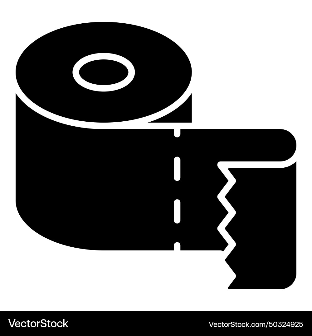 Toilet paper flat icon isolated on white Vector Image