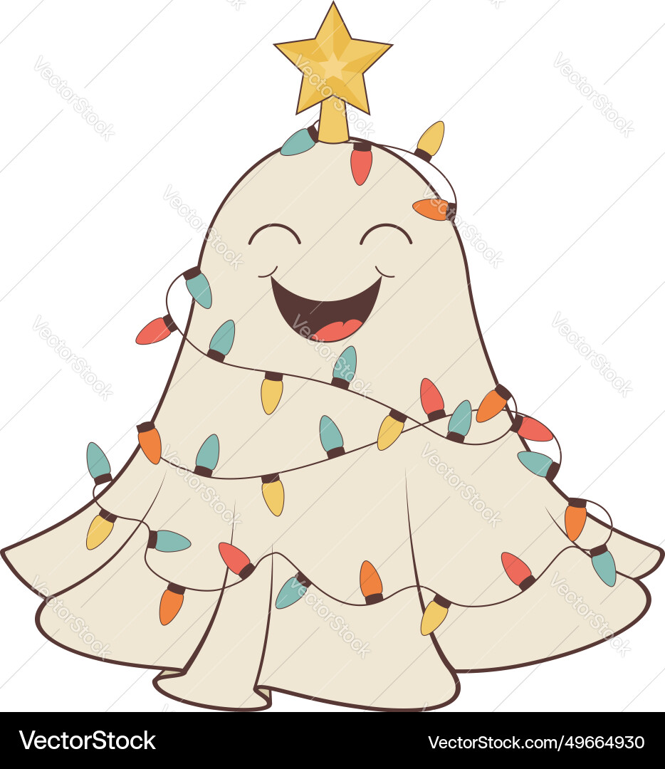 Cartoon christmas spirit Royalty Free Vector Image