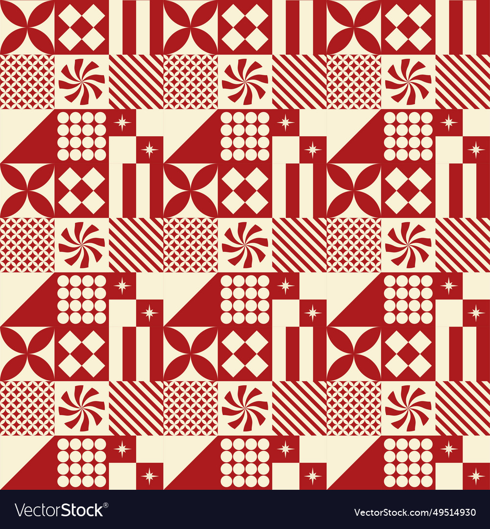 Christmas and new year holiday geometric shapes Vector Image