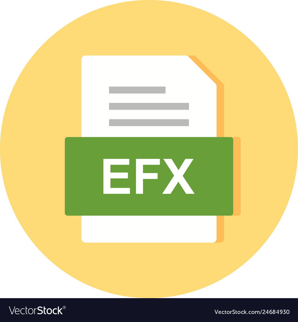 Efx file document icon Royalty Free Vector Image