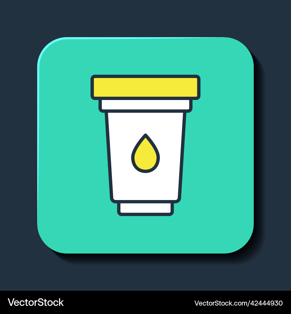 Filled outline water filter cartridge icon Vector Image