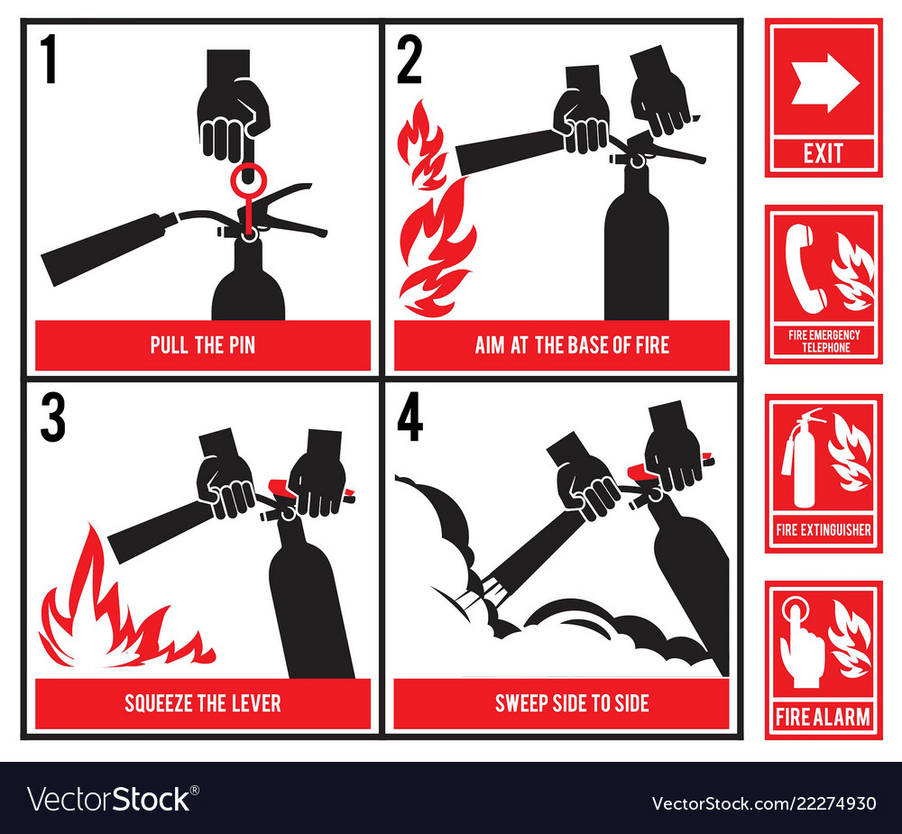 Fire fighting technical Royalty Free Vector Image