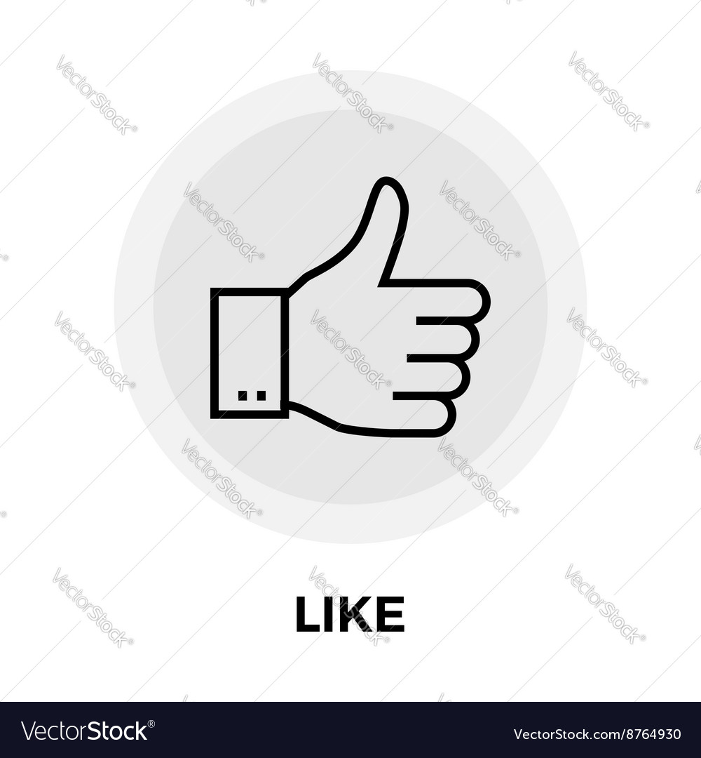 Like flat icon Royalty Free Vector Image - VectorStock