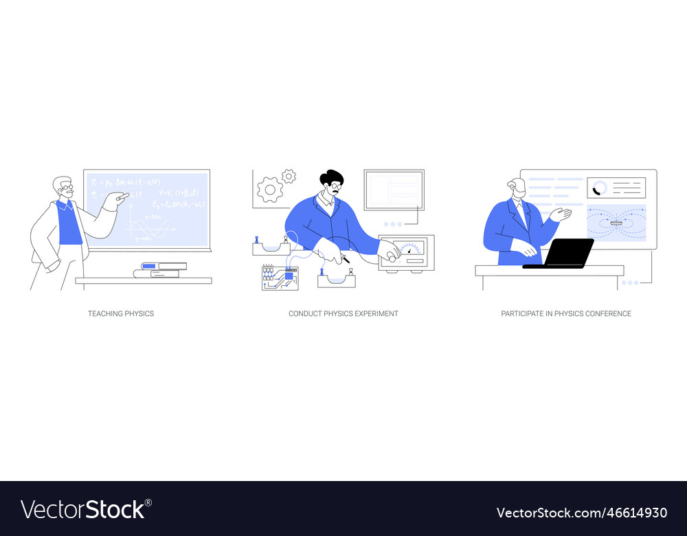 Physics abstract concept Royalty Free Vector Image