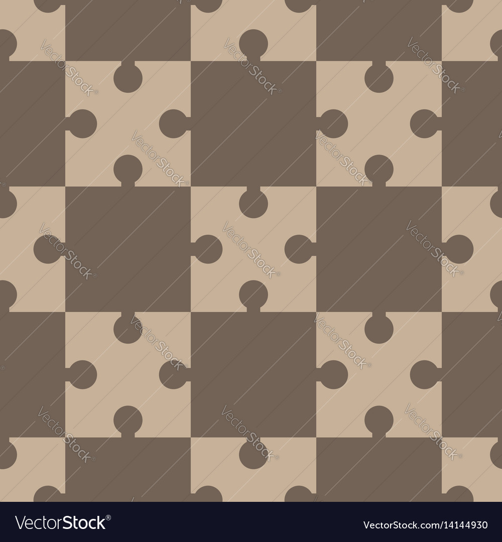 Puzzle regular seamless pattern Royalty Free Vector Image