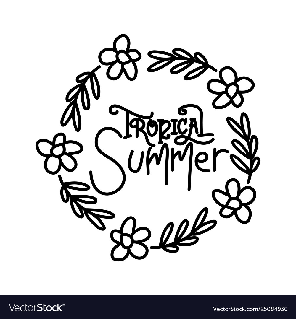 Summer script text template Royalty Free Vector Image
