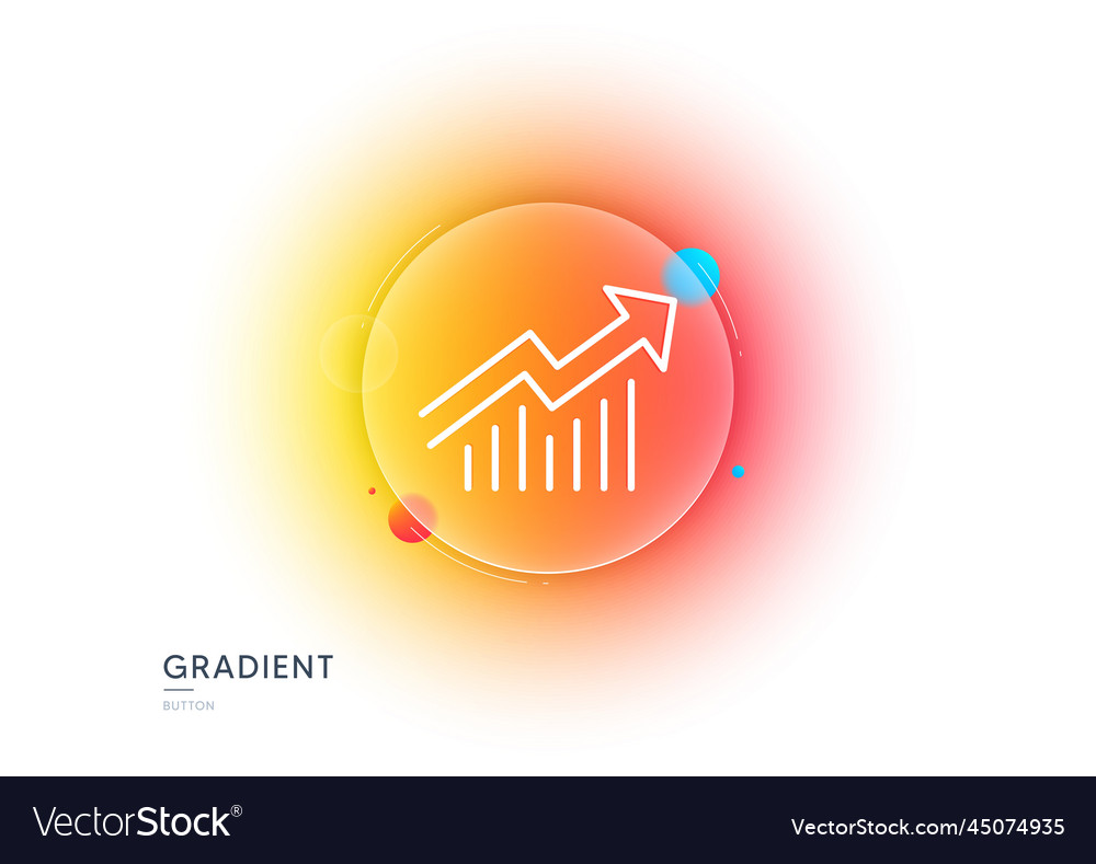 Chart line icon report graph sign gradient blur Vector Image Chart line icon report graph sign gradient blur Vector Image