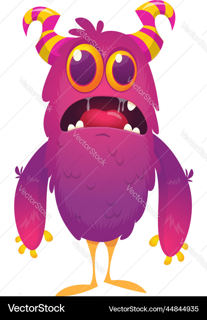 Funny cartoon monster halloween Royalty Free Vector Image