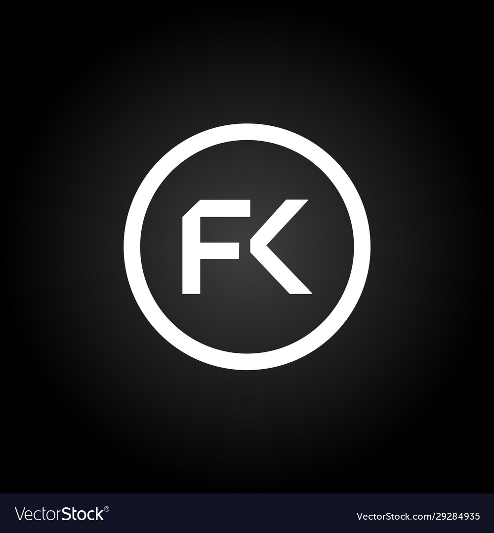 Initial letter fk logo design template creative Vector Image