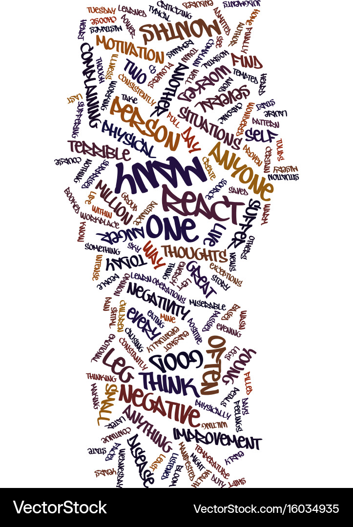 Misery can eat you alive text background word Vector Image