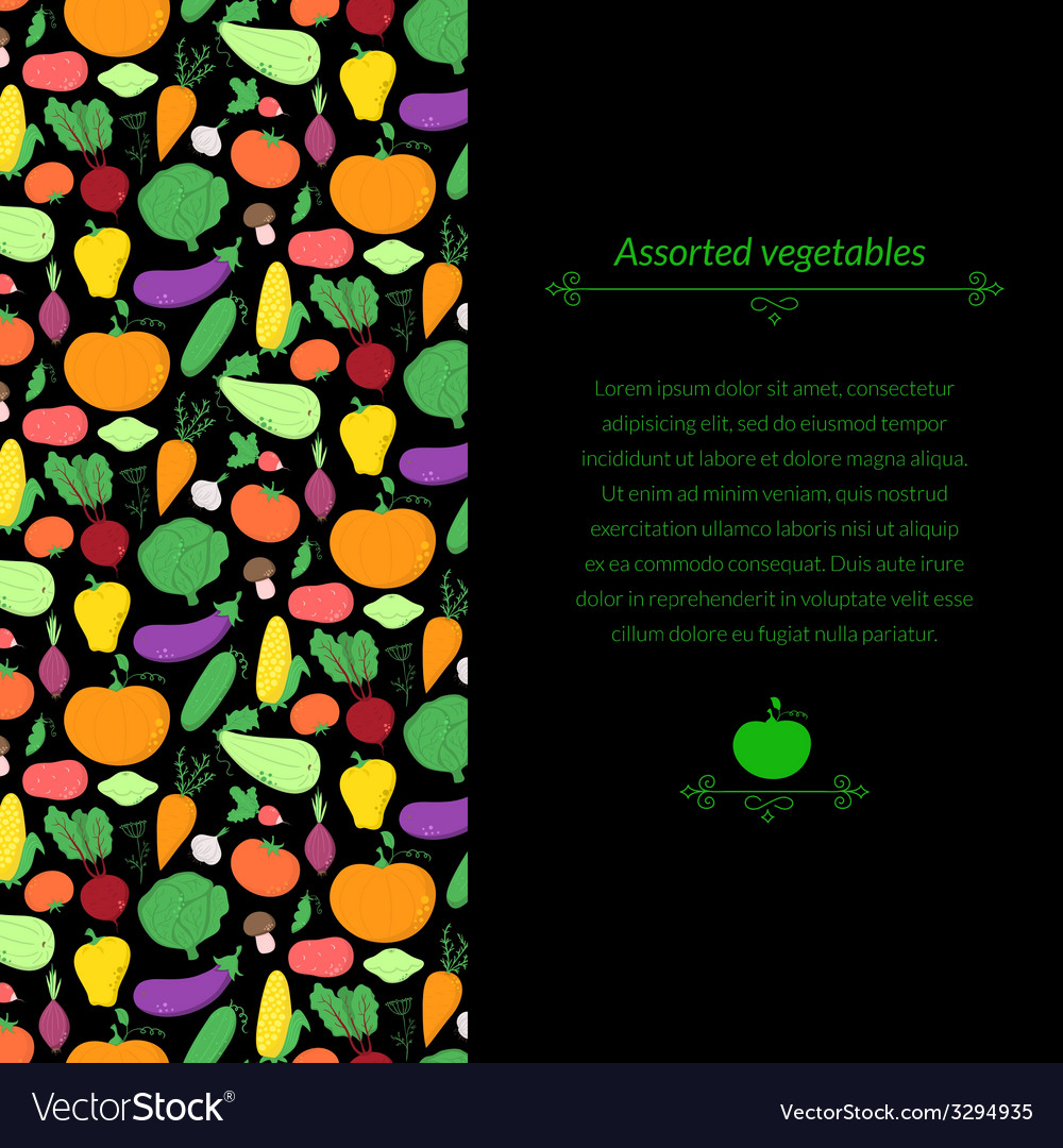 Vegetables background Royalty Free Vector Image