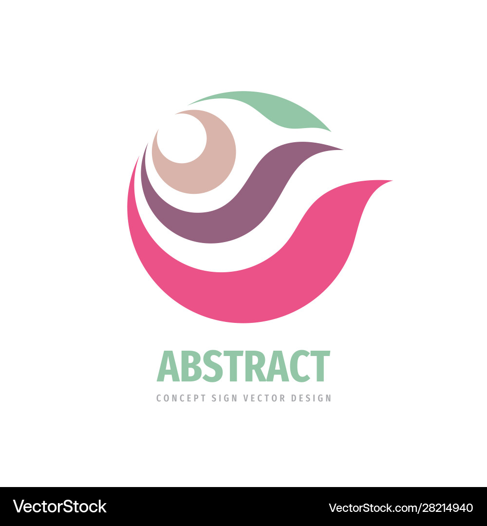 Abstract leaves and petals - concept logo design Vector Image