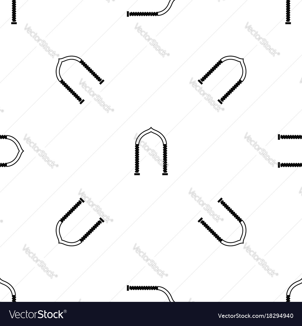 Arch pattern seamless black Royalty Free Vector Image