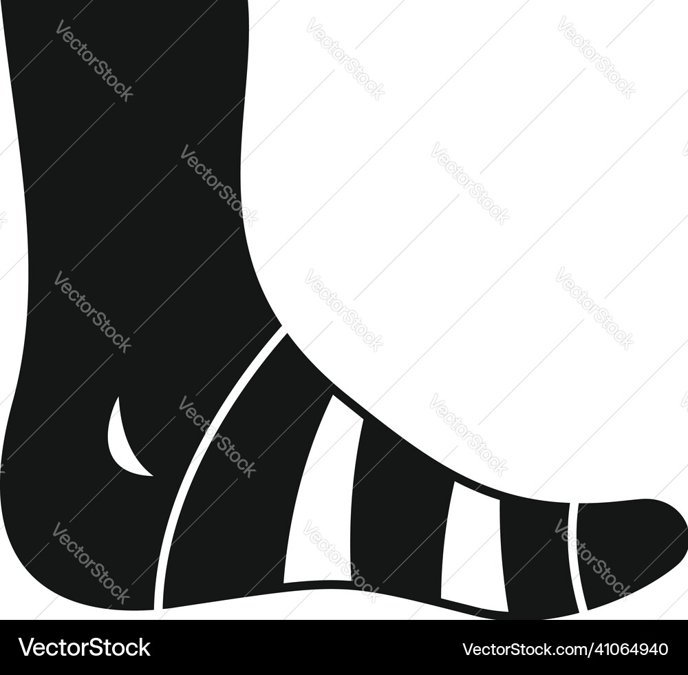 Bandage foot finger icon simple accident Vector Image