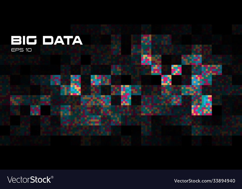 Big data visualization abstract background Vector Image