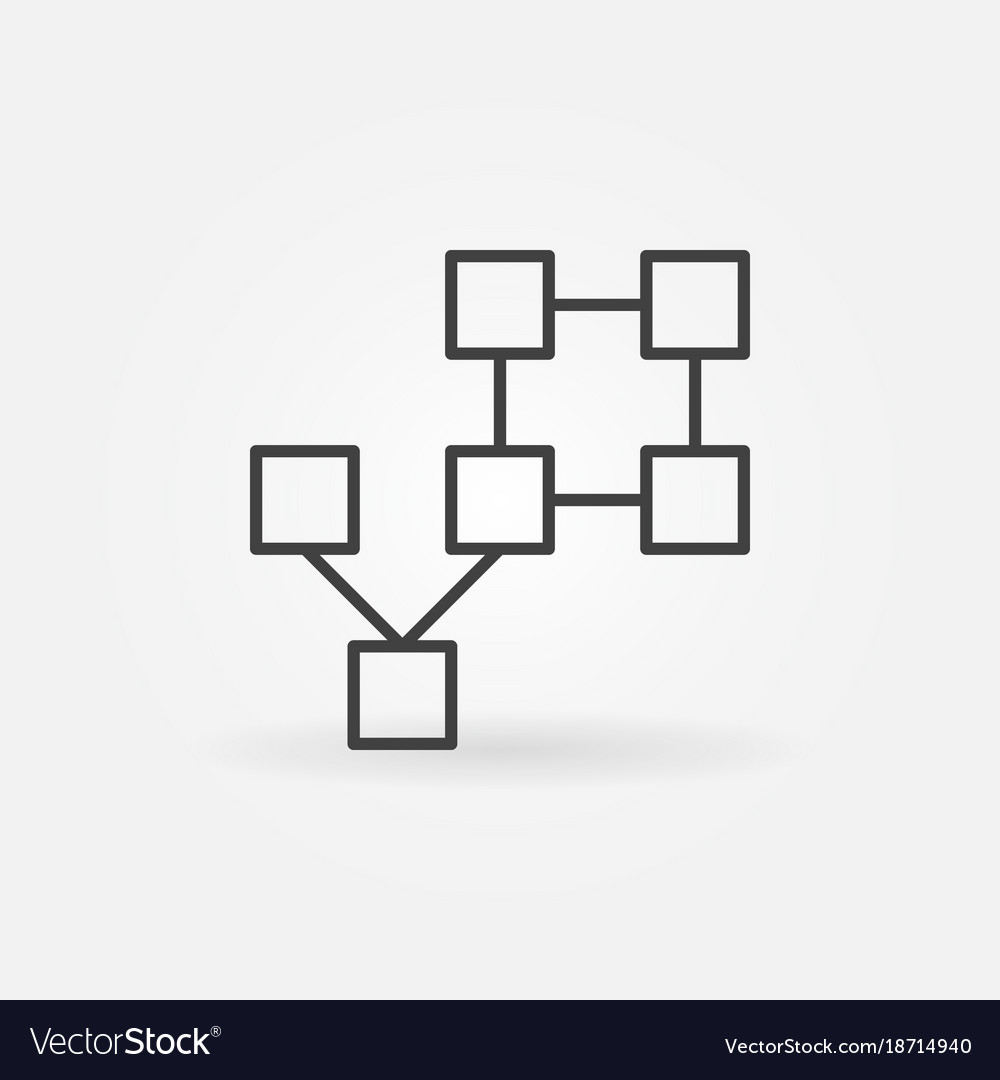 Blockchain technology concept icon or symbol Vector Image
