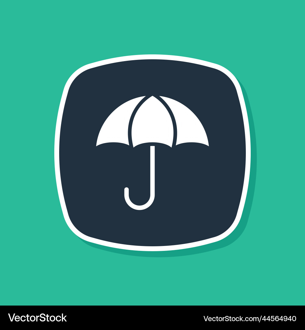 Blue delivery package with umbrella symbol icon Vector Image