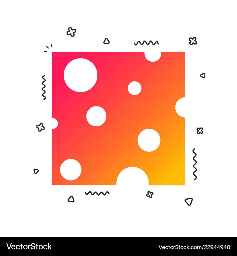 Cheese sign icon slice of Royalty Free Vector Image