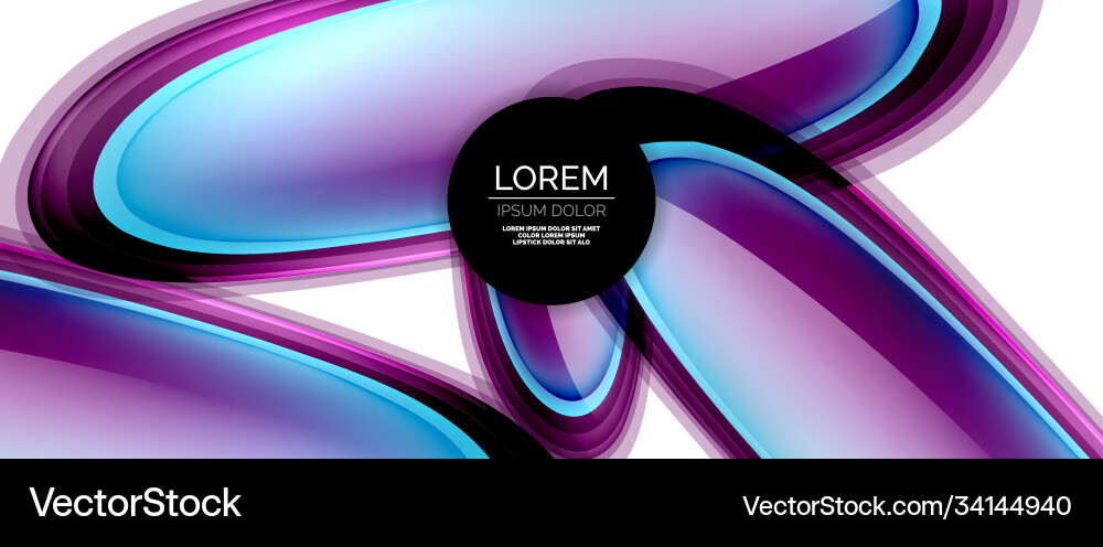 Circles and bubbles abstract background fluid Vector Image