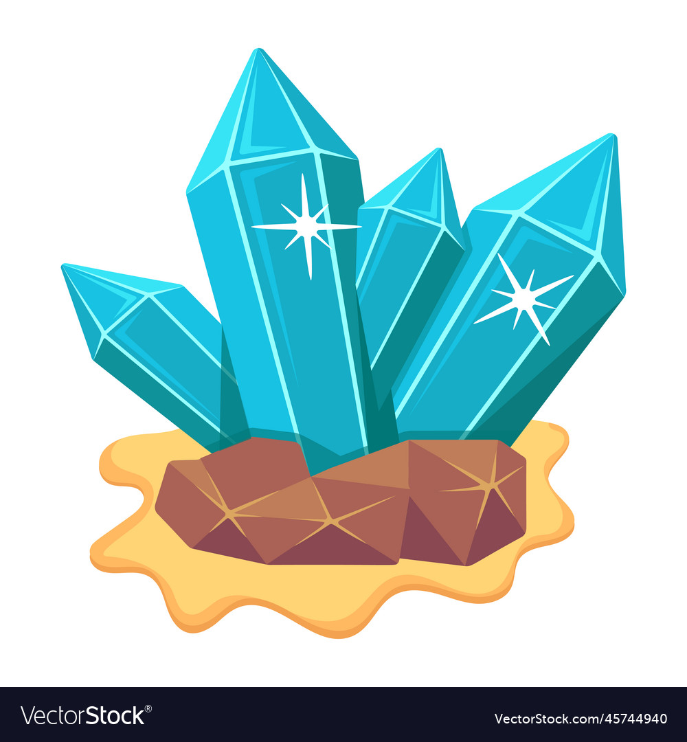 Crystals Royalty Free Vector Image - VectorStock