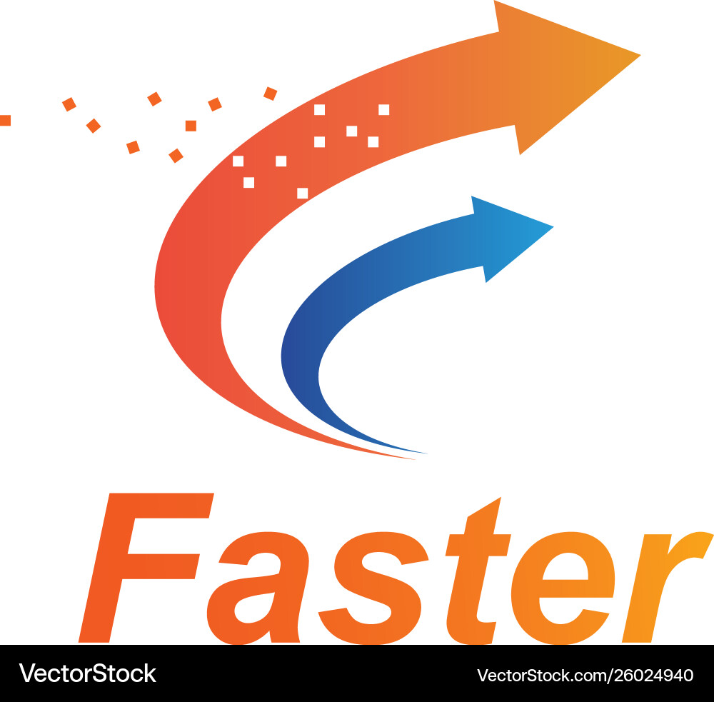 Faster logo icon automotive racing concept Vector Image