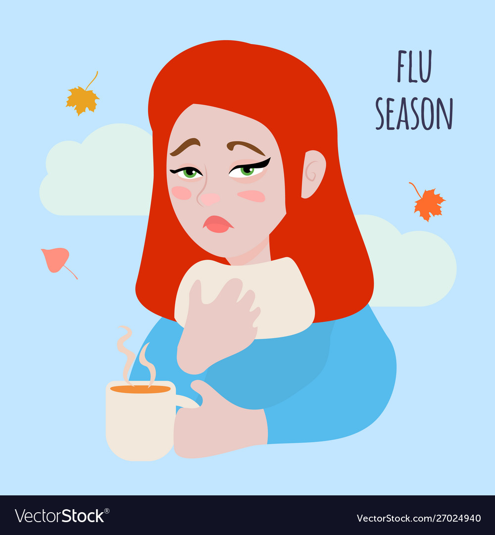 Flu and cold flat Royalty Free Vector Image - VectorStock