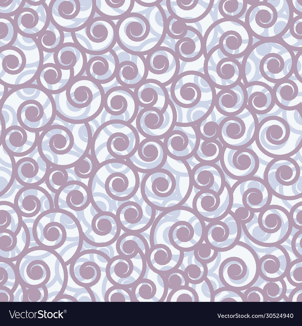 Interlocking wave swirl repeat pattern Royalty Free Vector