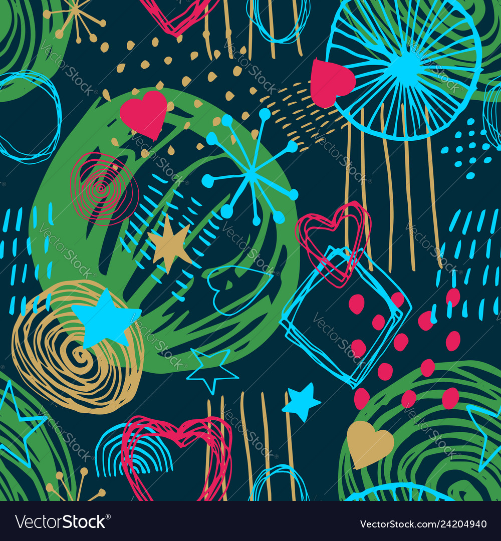 Seamless pattern simple scandinavian Royalty Free Vector