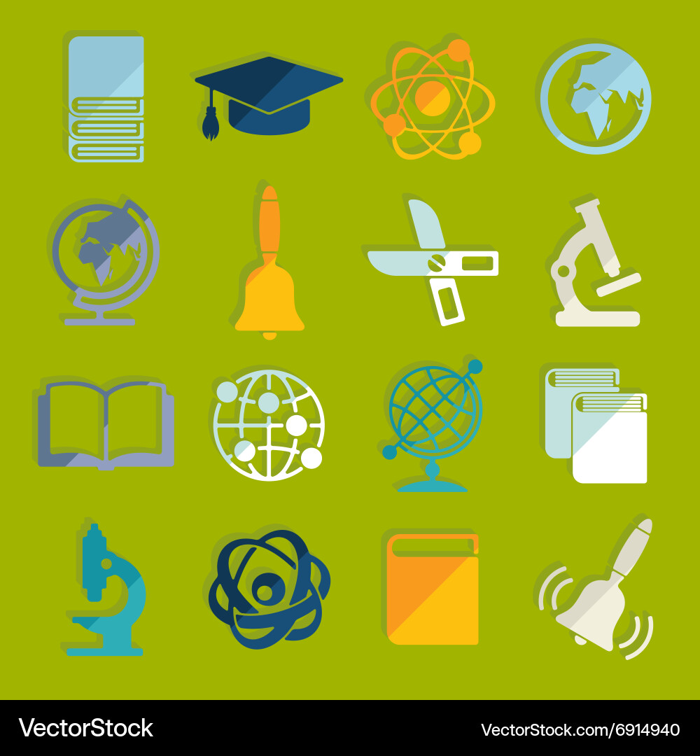 Set of education icons Royalty Free Vector Image