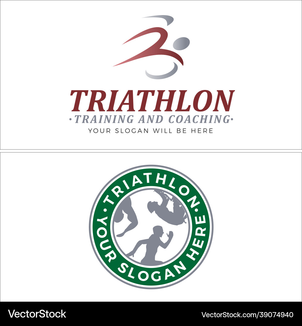 Sport coaching label club training logo design Vector Image