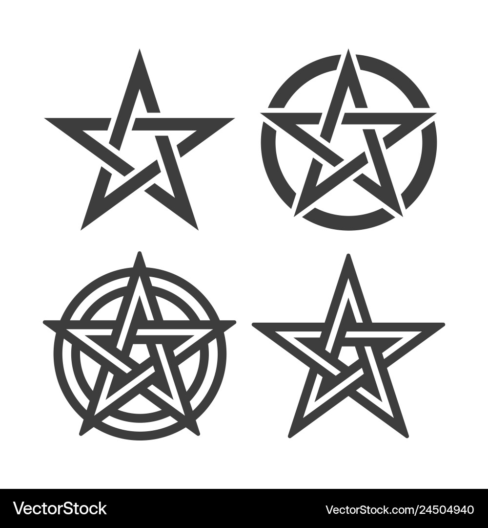 Star pentacle symbols image Royalty Free Vector Image