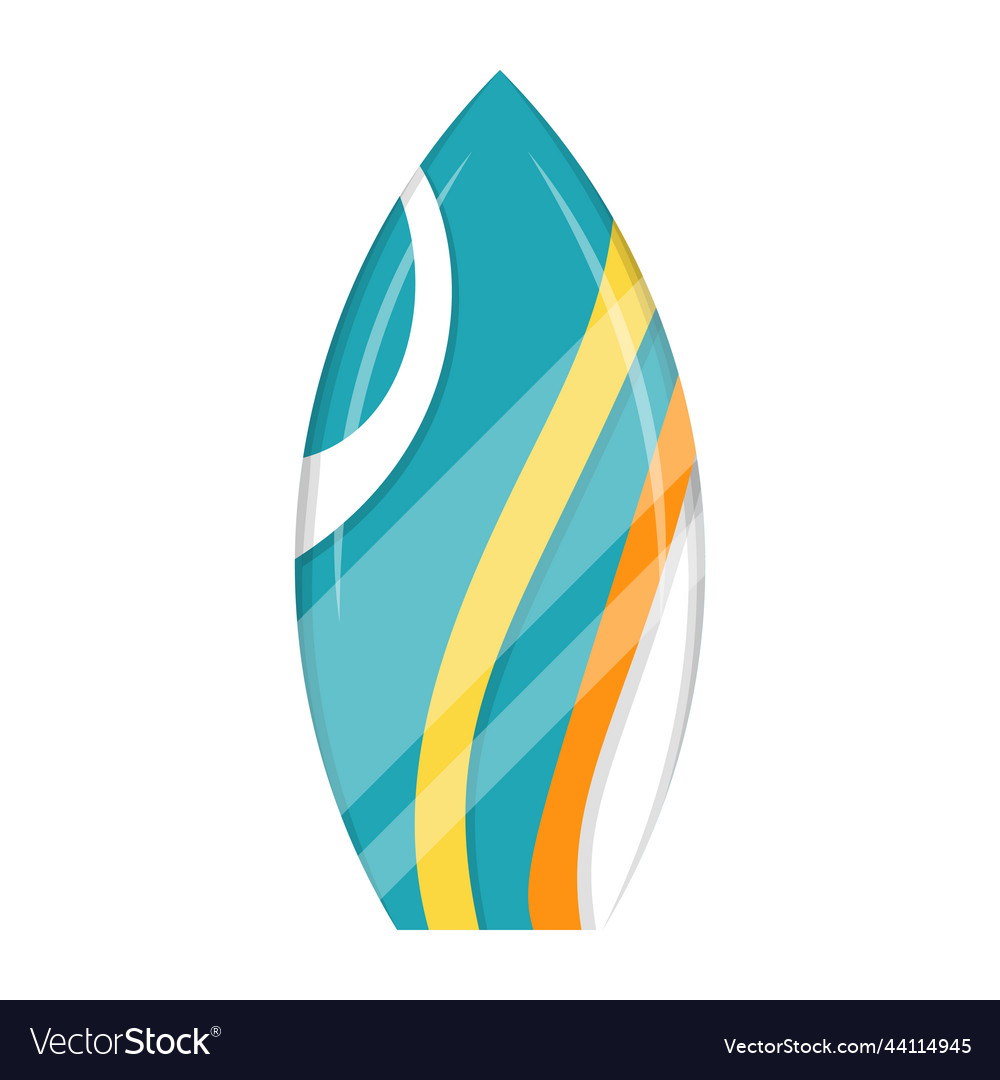 A flat of surfboard Royalty Free Vector Image - VectorStock