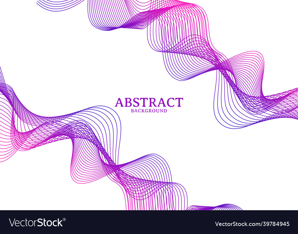 Abstract colorful wavy line flowing background Vector Image